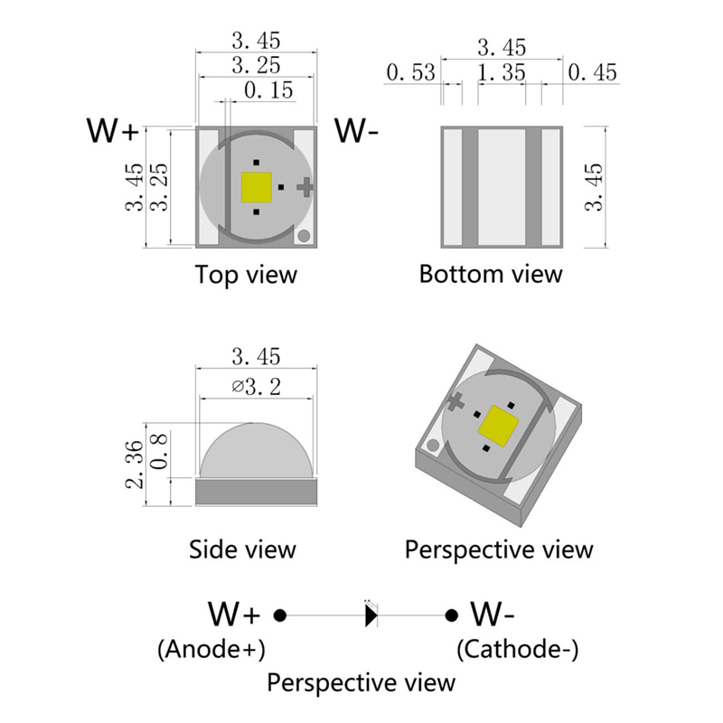 high power 3535 Ceramic White SMD LED from China Manufacturer - Guangzhou Juhong Optoelectronics ...